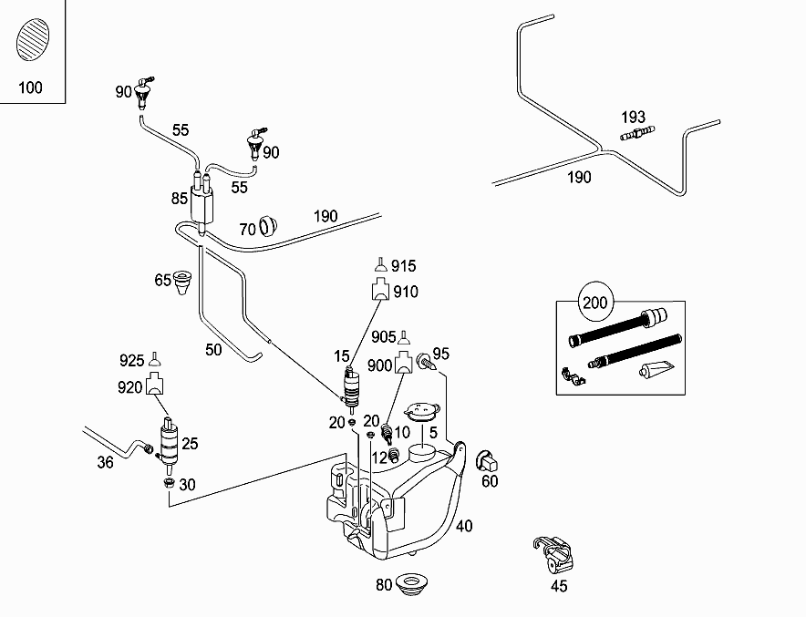Mercedes-Benz Washer Fluid Reservoir Cap 1248690272 | V1 Vehicle Parts ...