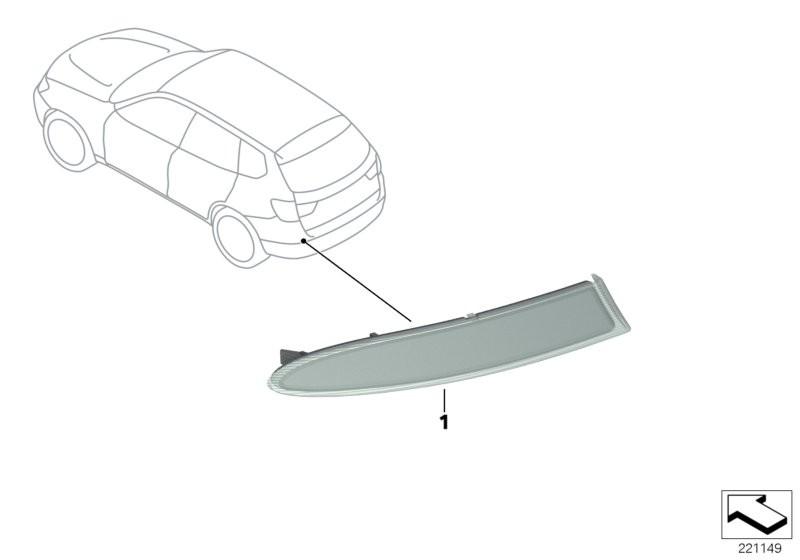 BMW Reflector Rear Bumper 63257352210 | V1 Vehicle Parts Australia